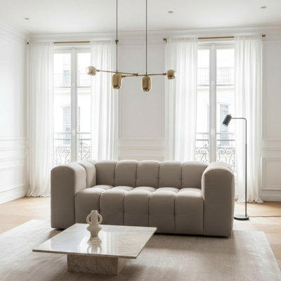 BALOO Two Seat Elegant Modern Sofa Beige