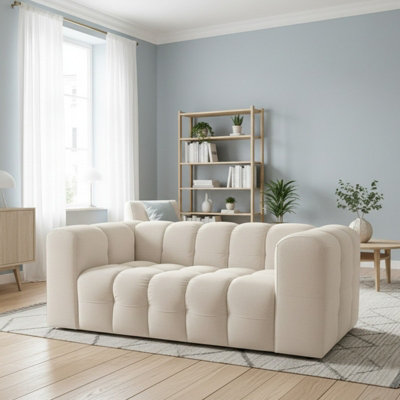 BALOO Two Seat Elegant Modern Sofa Cream