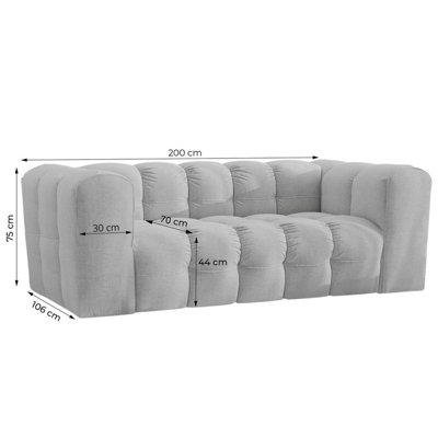 BALOO Two Seat Elegant Modern Sofa Dark Yellow