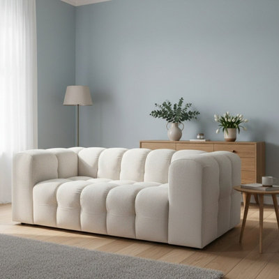 BALOO Two Seat Elegant Modern Sofa Dirty White