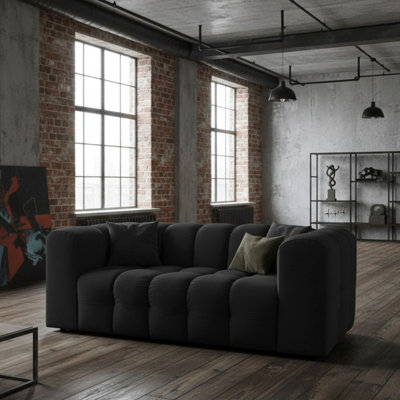 BALOO Two Seat Elegant Modern Sofa Graphite