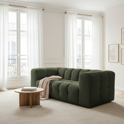 BALOO Two Seat Elegant Modern Sofa Green