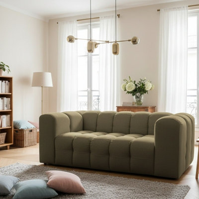 BALOO Two Seat Elegant Modern Sofa Olive Green