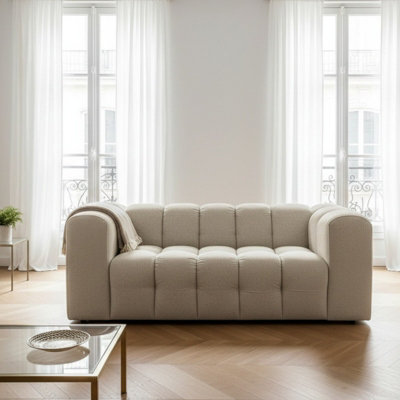 BALOO Two Seat Elegant Modern Sofa Sandy