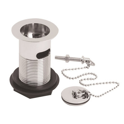 Balterley Basin Waste with Brass Plug & Chain, Slotted Round Design ...