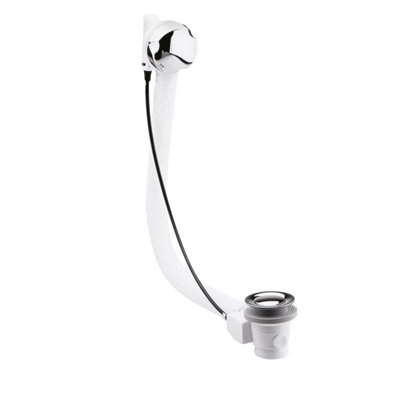 Balterley Bath Pop Up Waste with Round Overflow, For Baths up to 10mm ...