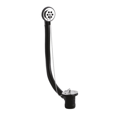 Balterley Bath Waste with Overflow, Poly Plug & Ball Chain, for Baths ...