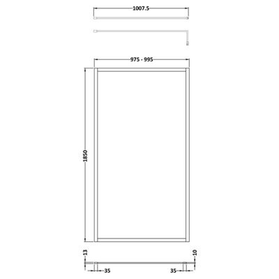 Balterley Bilbrook 8mm Toughened Safety Glass Wetroom Screen with ...