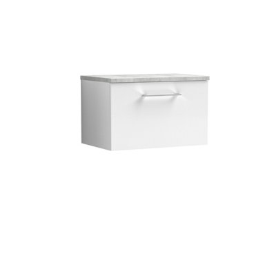 Balterley Bramshall 600mm Wall Hung 1 Drawer Vanity Unit & Laminate ...