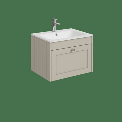 Balterley Butterton 600mm Wall Hung 1 Drawer Unit with Stone Basin 1 ...