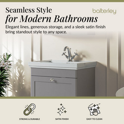 Balterley Classic Traditional Bathroom Wall Hung 1-Drawer Vanity Unit ...