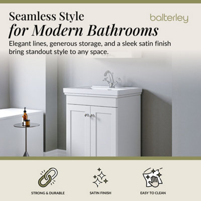 Balterley Classique Traditional Bathroom Floor Standing 2-Door Vanity ...