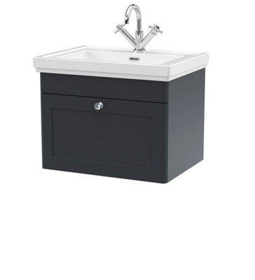 Balterley Classique Traditional Bathroom Wall Hung 1-Drawer Vanity Unit ...