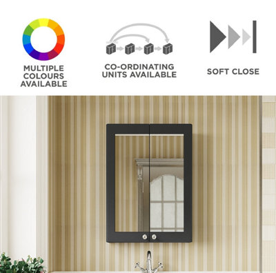 Balterley Classique Traditional Bathroom Wall Hung 2-Door Mirror ...