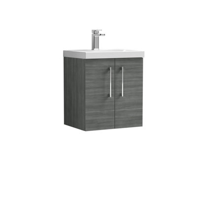 Balterley Contemporary Bathroom Wall Hung 2 Soft-Close Door Vanity Unit ...