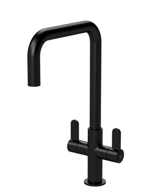 Balterley Kuma Kitchen Mono Mixer Tap with Dual Lever Handles, Square ...