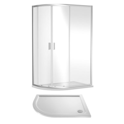 Balterley Left Hand Offset Quadrant Shower Suite with 6mm Safety Glass ...