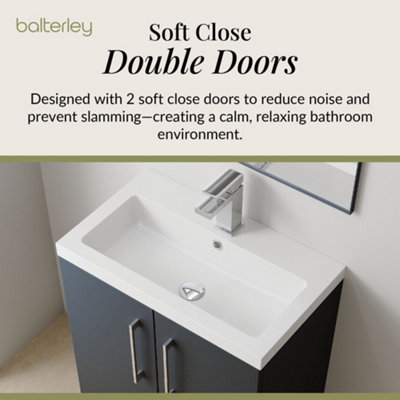 Balterley Level Bathroom Floor Standing 2 Door Vanity & 1 Tap Hole ...