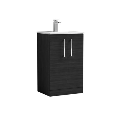 Balterley Modern Bathroom 2 Soft Close Door Floor Standing Vanity Unit ...