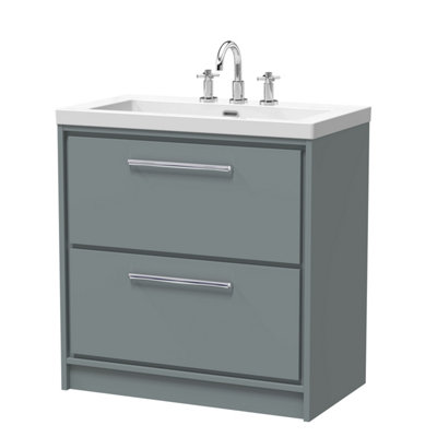 Balterley Modern Bathroom 2 Soft Close Drawer Floor Standing Vanity ...
