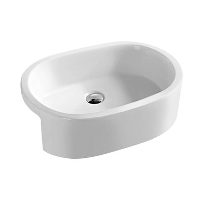 Balterley Nove Semi-Recessed Bathroom Basin, Contemporary Style ...