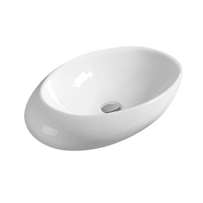 Balterley Oval Bathroom Countertop Basin, White, Contemporary Style ...