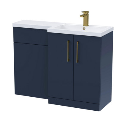 Balterley Right-Hand Bathroom Vanity and WC Unit Combination with Basin ...