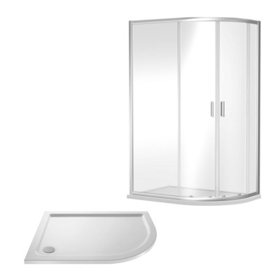 Balterley Ruwa Shower Enclosure Bundle: Offset Right Hand Quadrant ...