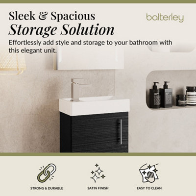 Balterley Saint Bathroom 400mm Wall Hung/Floor Standing 1-Soft Close ...