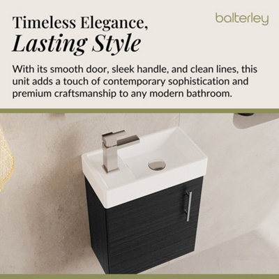 Balterley Saint Bathroom 400mm Wall Hung/Floor Standing 1-Soft Close ...