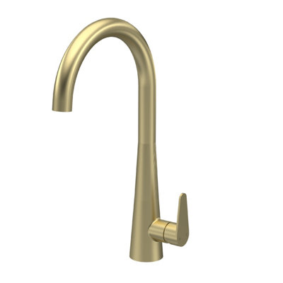 Balterley Situla Kitchen Mono Mixer Tap Single Lever Brushed Brass 398mm