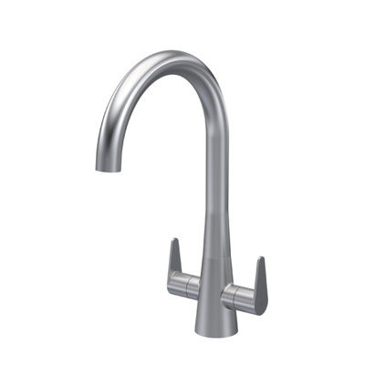 Balterley Situla Kitchen Mono Mixer Tap with Dual Lever Handles, Curved ...