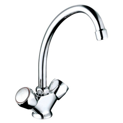 Balterley Traditional Dual Handle Kitchen Sink Mixer Tap with Rounded ...