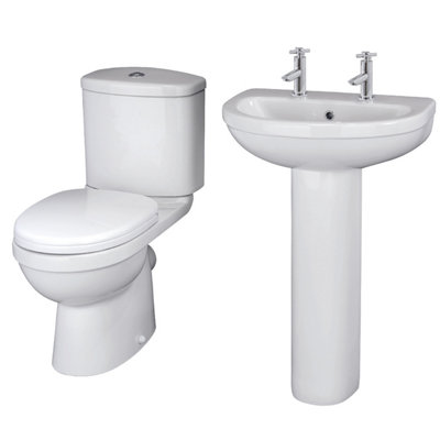 BALTERLEY VITO BATHROOM SUITE: CLOSE-COUPLED TOILET W/ DUAL-FLUSH ...