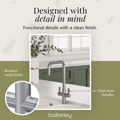 Balterley Warslow Kitchen Mono Mixer Tap with Dual Lever Handles ...