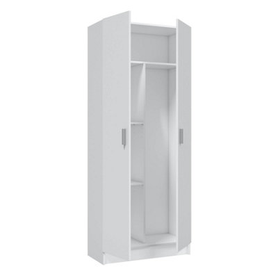 BALTIC Tall White Bathroom Storage Cabinet with 2 Doors- Slim ...