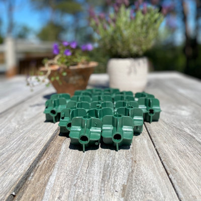 BAMBOO CANE CONNECTORS FLEXIBLE FRUIT CAGE PLANT SUPPORT (PACK OF 20)