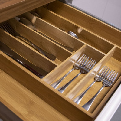 Bamboo Extending Cutlery Drawer