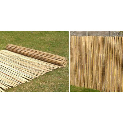 Bamboo Fencing Split Slat Screening Natural 3.0m x 2m Primrose | DIY at B&Q