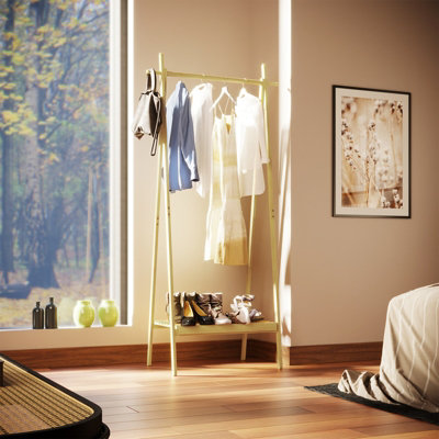 Bamboo Foldable Garment Storage Rack