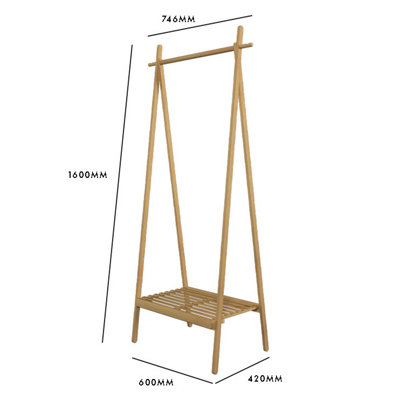 Bamboo Foldable Garment Storage Rack