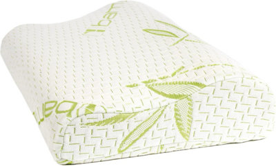 Bamboo Memory Foam Wave Pillow for Neck Shoulder Pain Orthopaedic ...