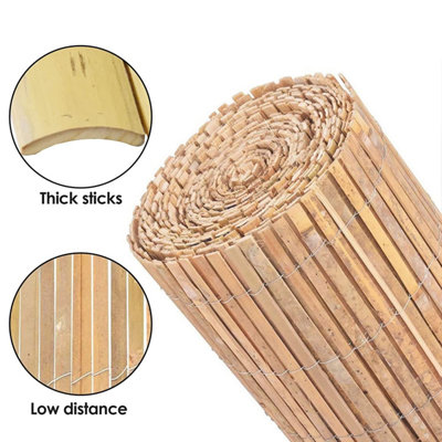 Bamboo Slat Fence Garden Screening - Panel for Outdoor Wind & Sun ...