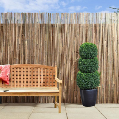 Bamboo Slat Screening Shield Panel Privacy Fence Roll Garden Wind ...