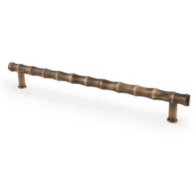 Bamboo T Bar Pull Handle - Antique Brass 224mm Centres SOLID BRASS ...