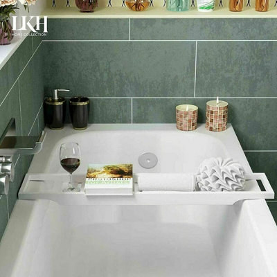 Bamboo Wood Bath Tub Rack Bathroom Shelf Tidy Tray Storage Caddy ...