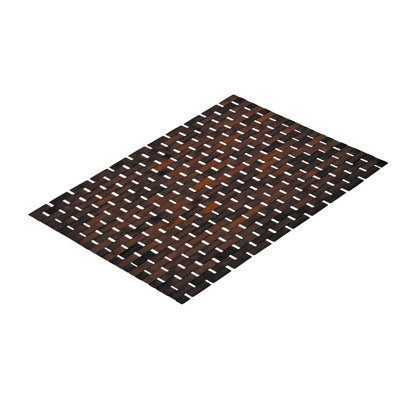 Bamboo Wood Bathmat with Anti-Slip Backing - Comfortable Massaging ...