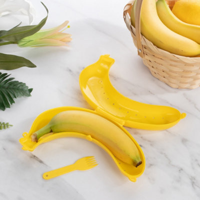 Banana Protector Case Holder Snack Fruit Lunch Box for Work, Travel, School