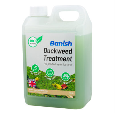 Banish BioActive Duckweed Pond Water Treatment 2.5L Wildlife Safe Fish ...