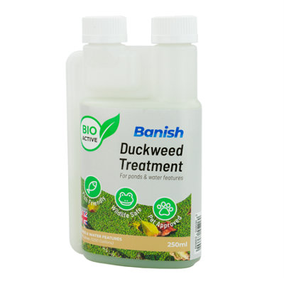 Banish BioActive Duckweed Pond Water Treatment 250ml Wildlife Safe Fish ...
